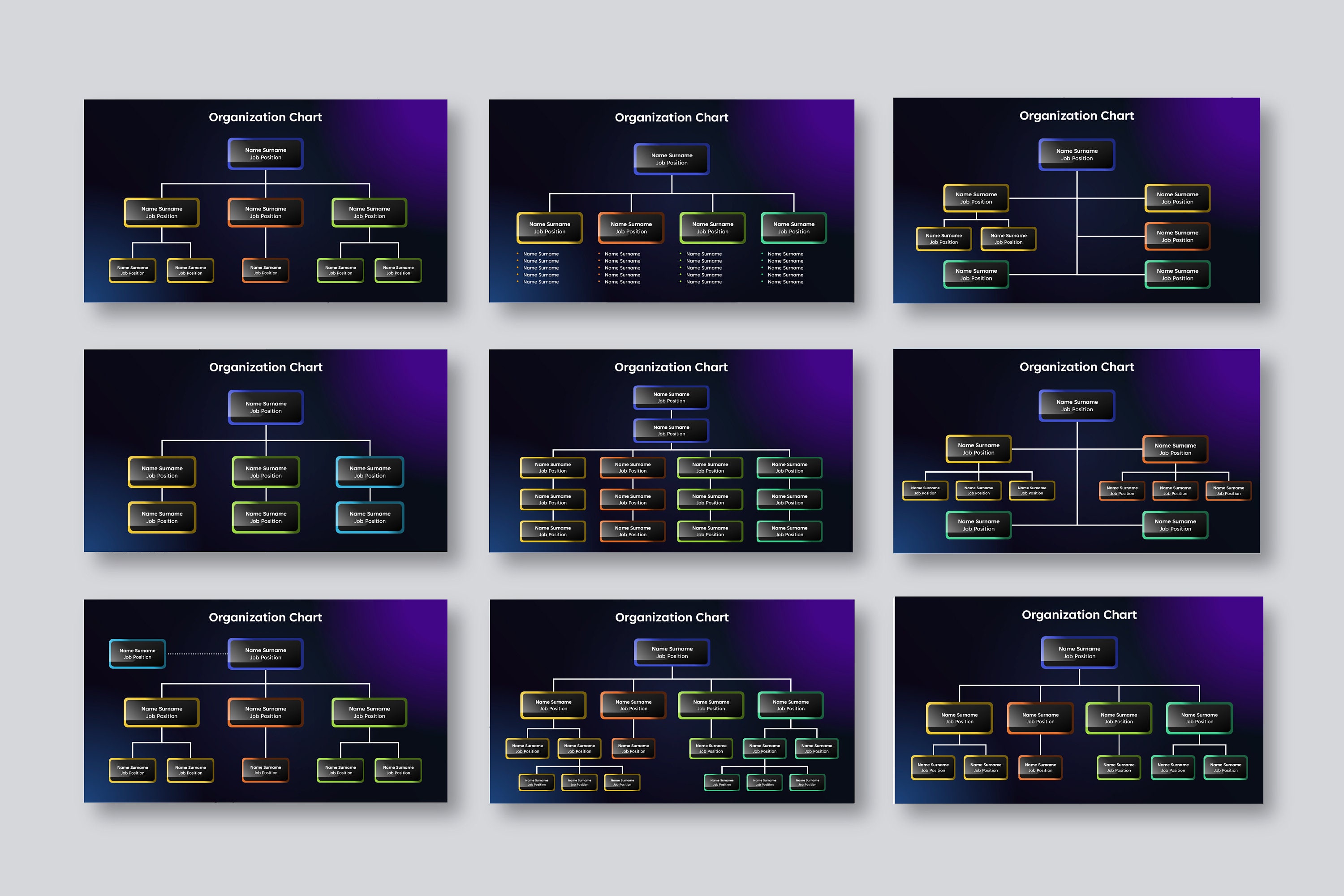 Powerpoint Organizational Chart - Etsy