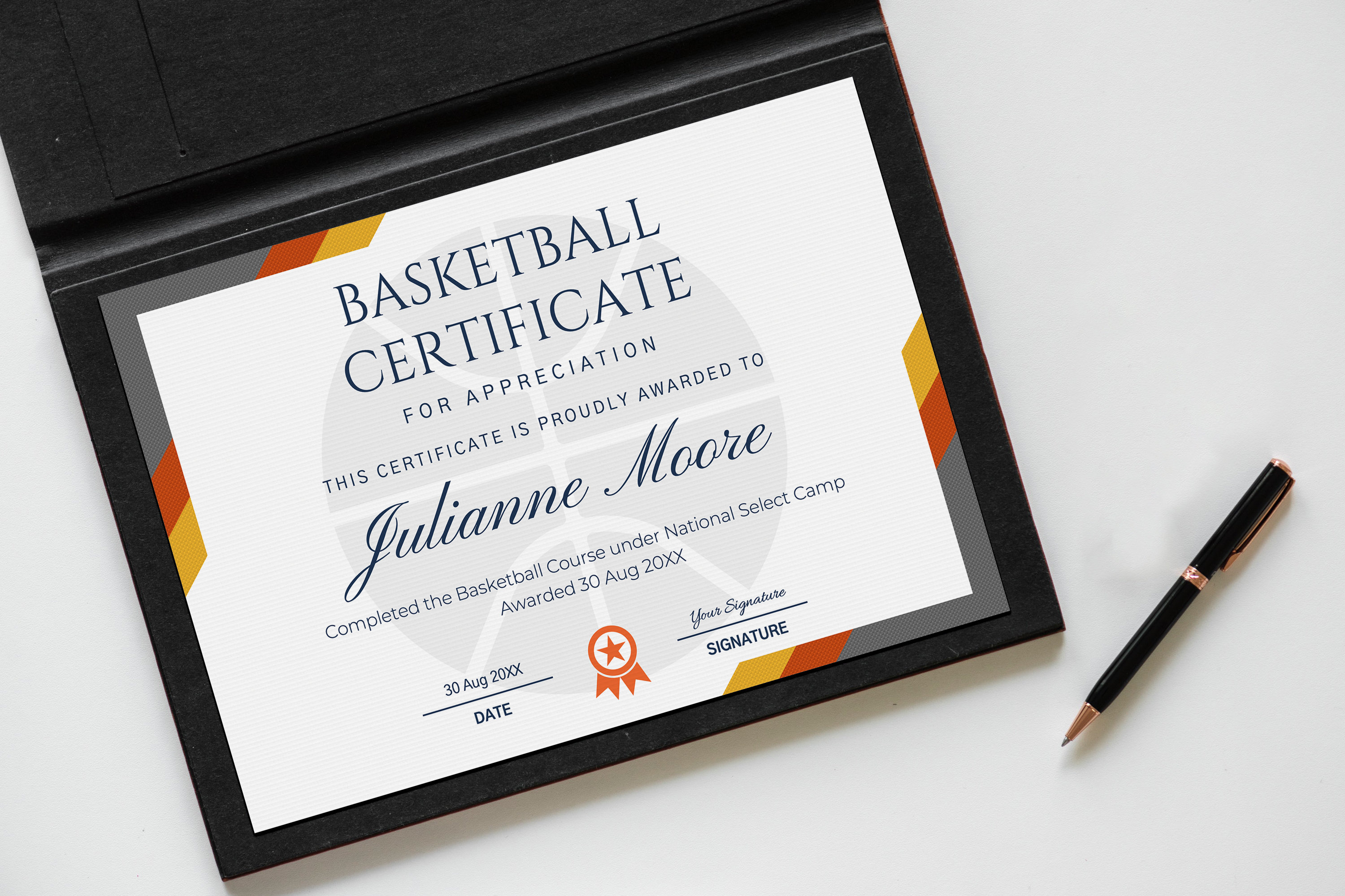 Basketball Award Certificate: Editable Powerpoint Template (instant ...