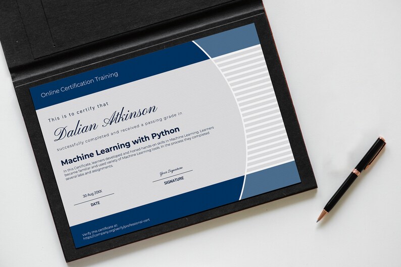 Editable Certificate Template Powerpoint-027, Certificate of ...