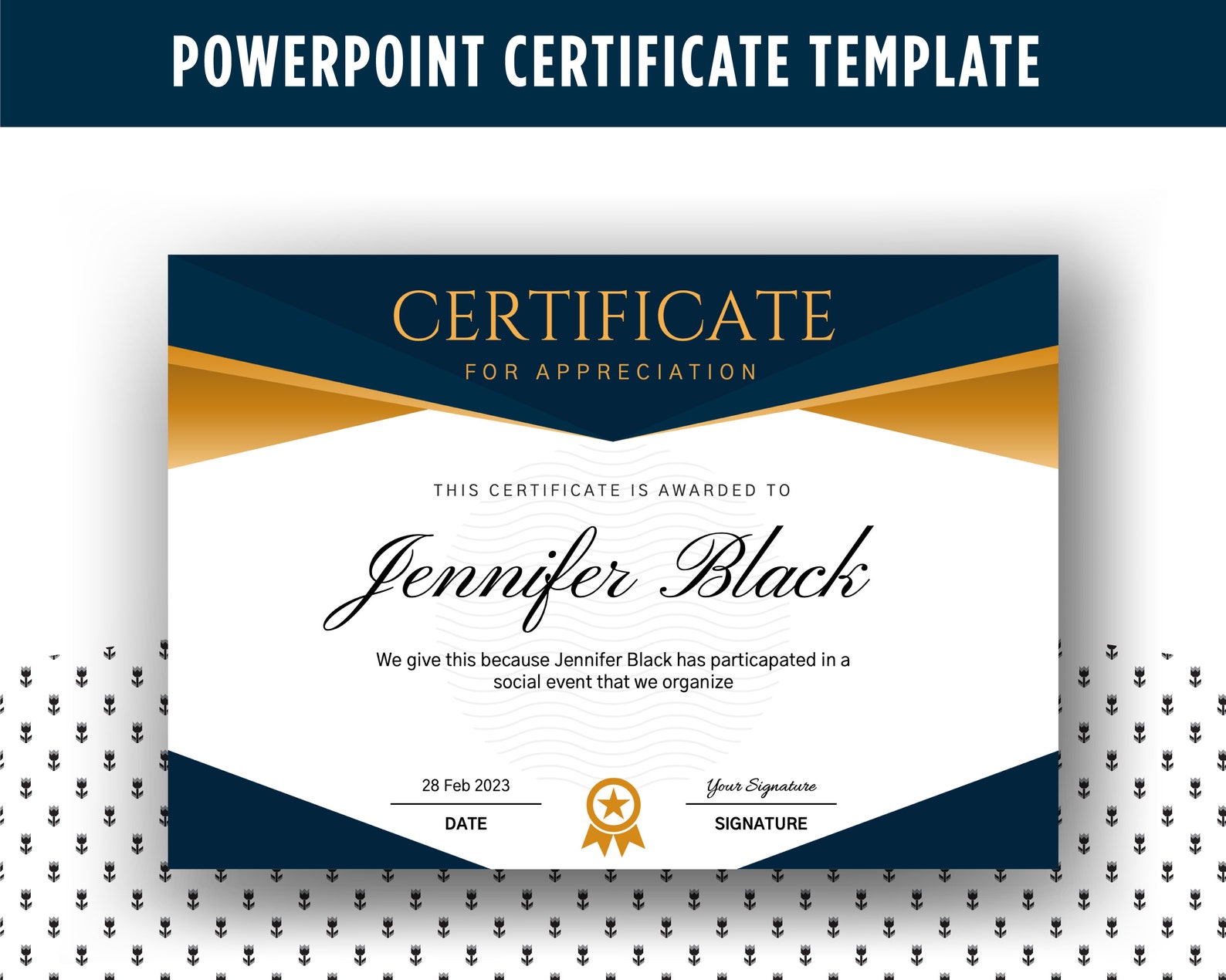 Editable Certificate Template Powerpoint, Certificate of Achievement ...
