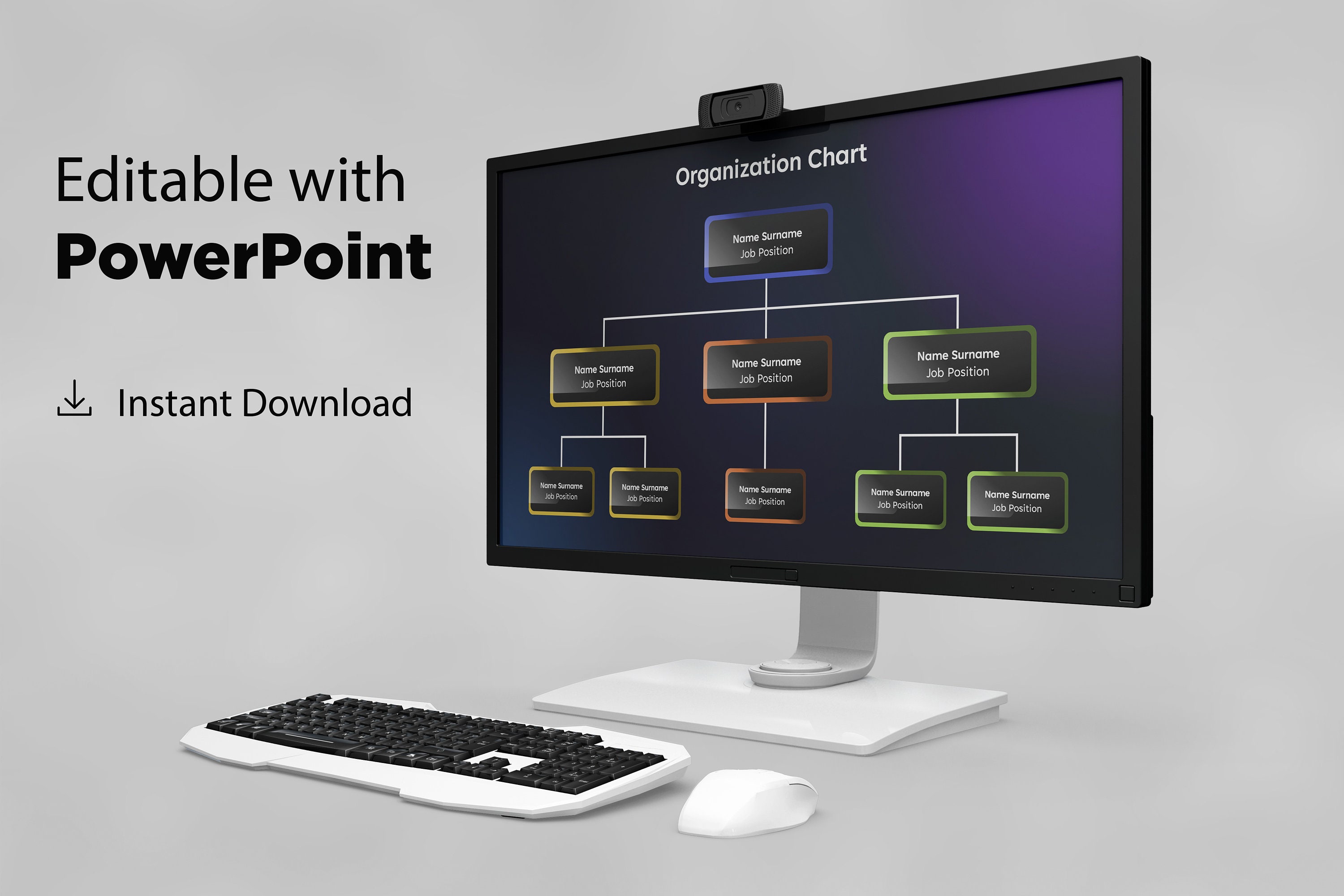 Powerpoint Organizational Chart - Etsy
