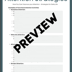Neuroplasticity, Attention, Memory Patient Handouts & Strategies: SLP ...