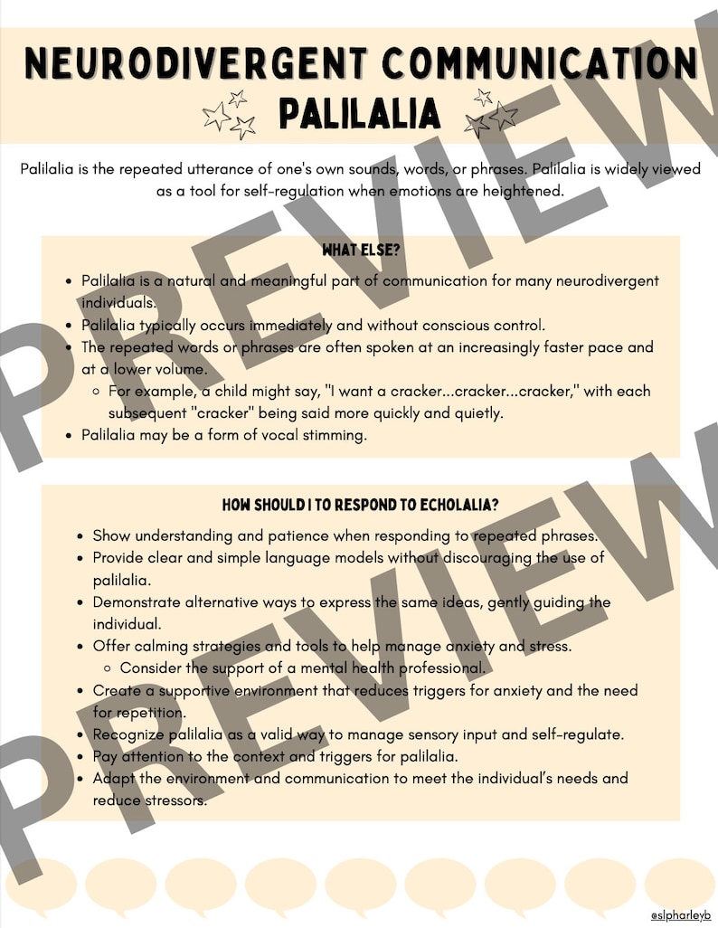 Neurodiverse Communication | Speech Patterns Handouts | Neuroaffirming ...