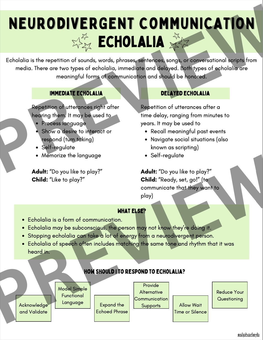 Neurodiverse Communication | Speech Patterns Handouts | Neuroaffirming ...