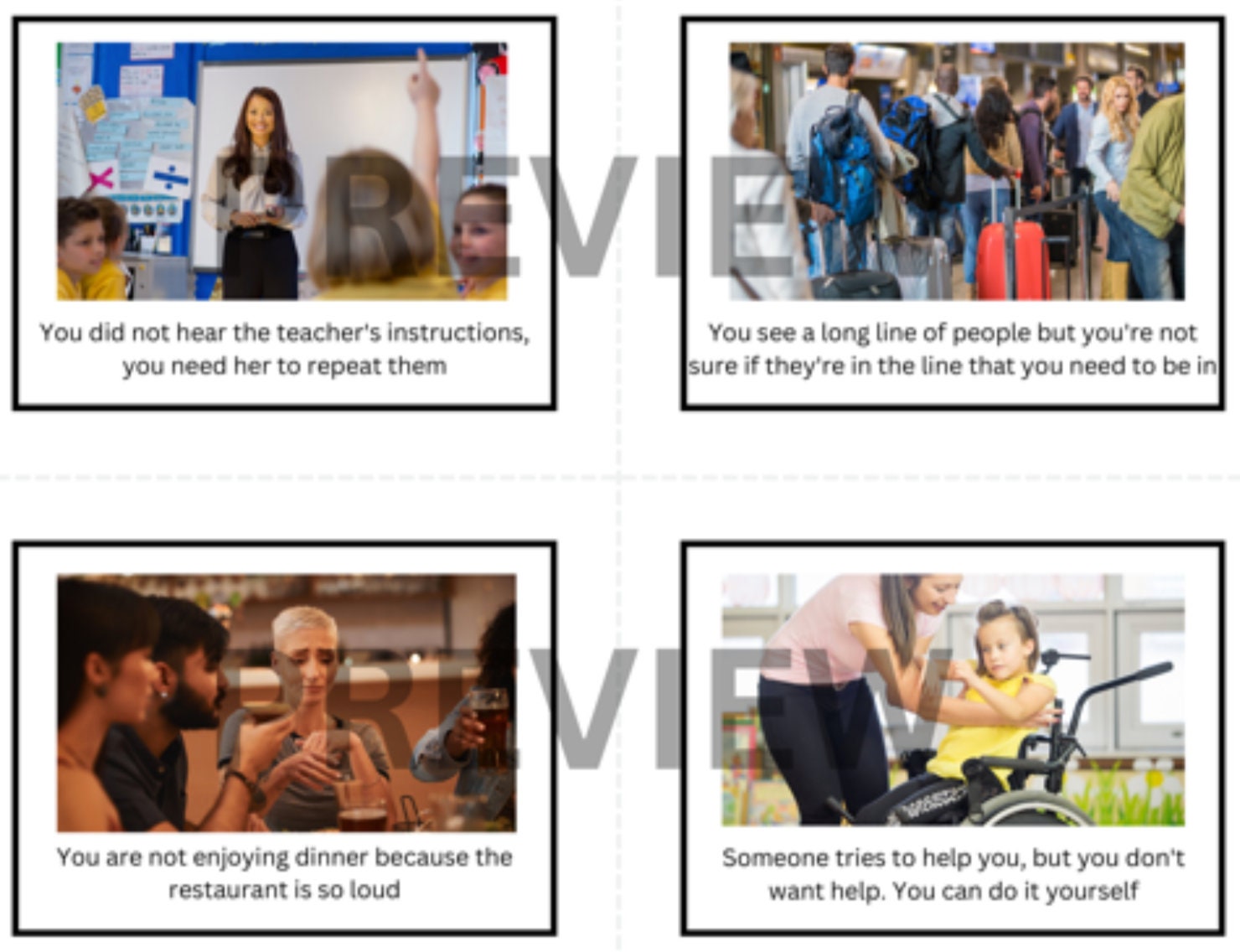 Self-advocacy Picture Scene Task Card Scenarios Speech Therapy Special ...