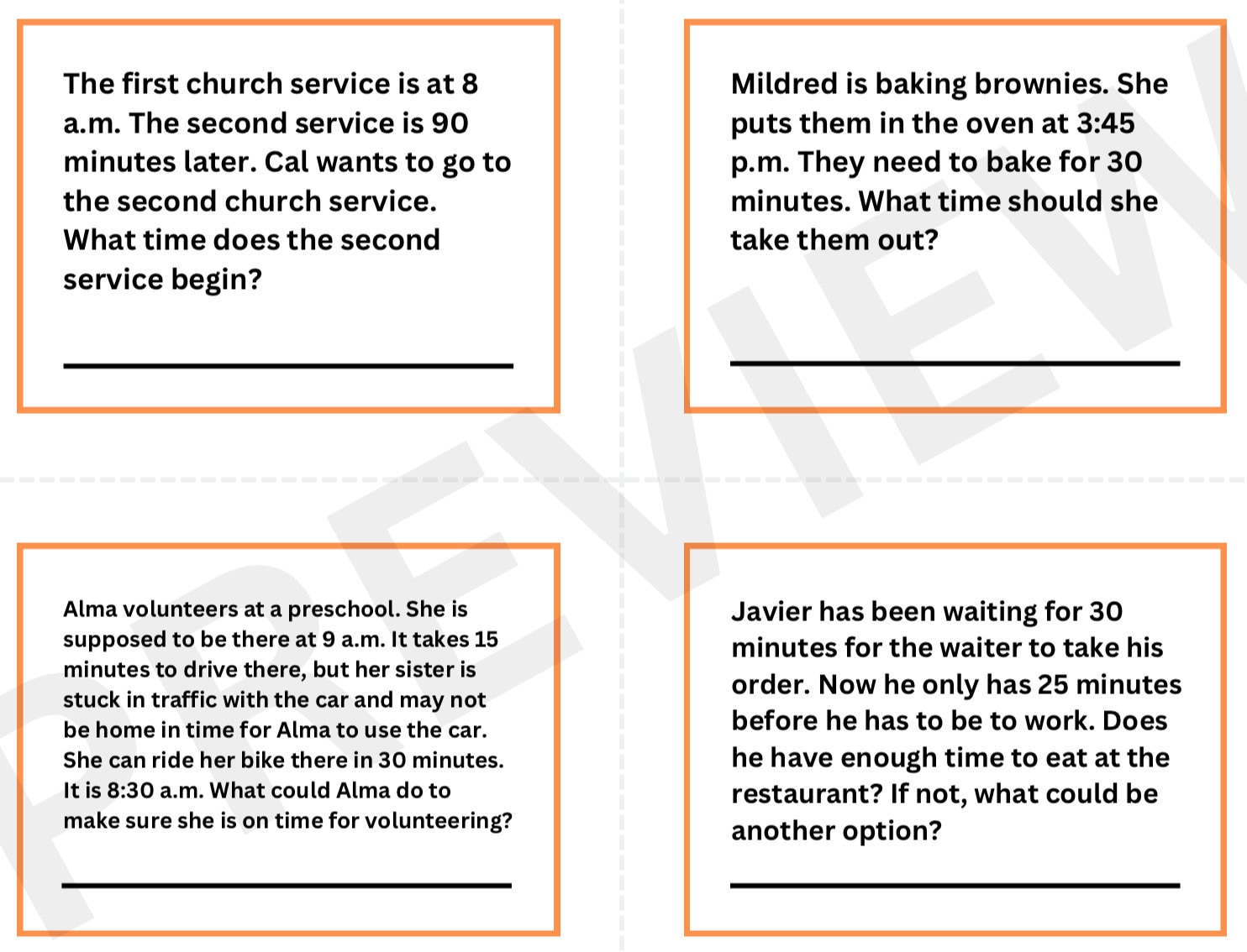 Executive Functioning: Functional Time Management Problem-solving Task Cards - Etsy