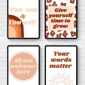 Classroom Speech Therapy Wall Art Inspirational / Set of 4 / Speech ...