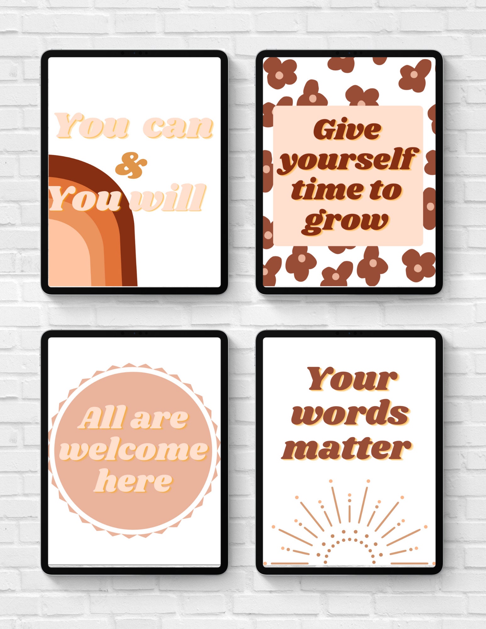 Classroom Speech Therapy Wall Art Inspirational / Set of 4 / Speech ...