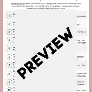 Neuroplasticity, Attention, Memory Patient Handouts & Strategies: SLP ...
