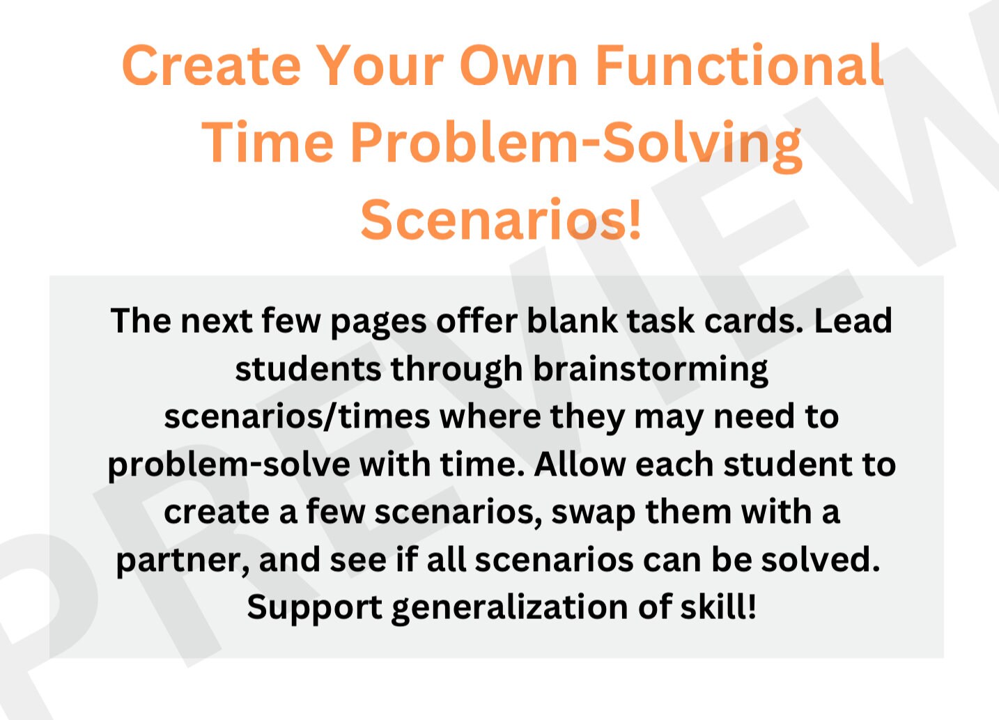 Executive Functioning: Functional Time Management Problem-solving Task ...