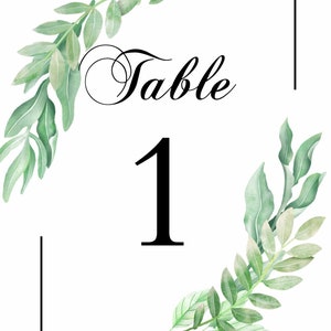 Printable Table Numbers (5x7) - 30 Pdf Pages - Etsy