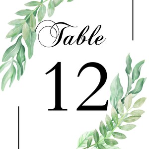 Printable Table Numbers (5x7) - 30 Pdf Pages - Etsy