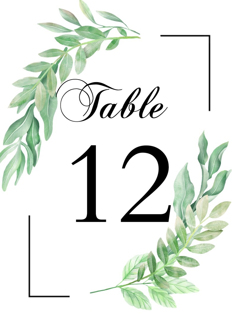 Printable Table Numbers (5x7) - 30 Pdf Pages - Etsy