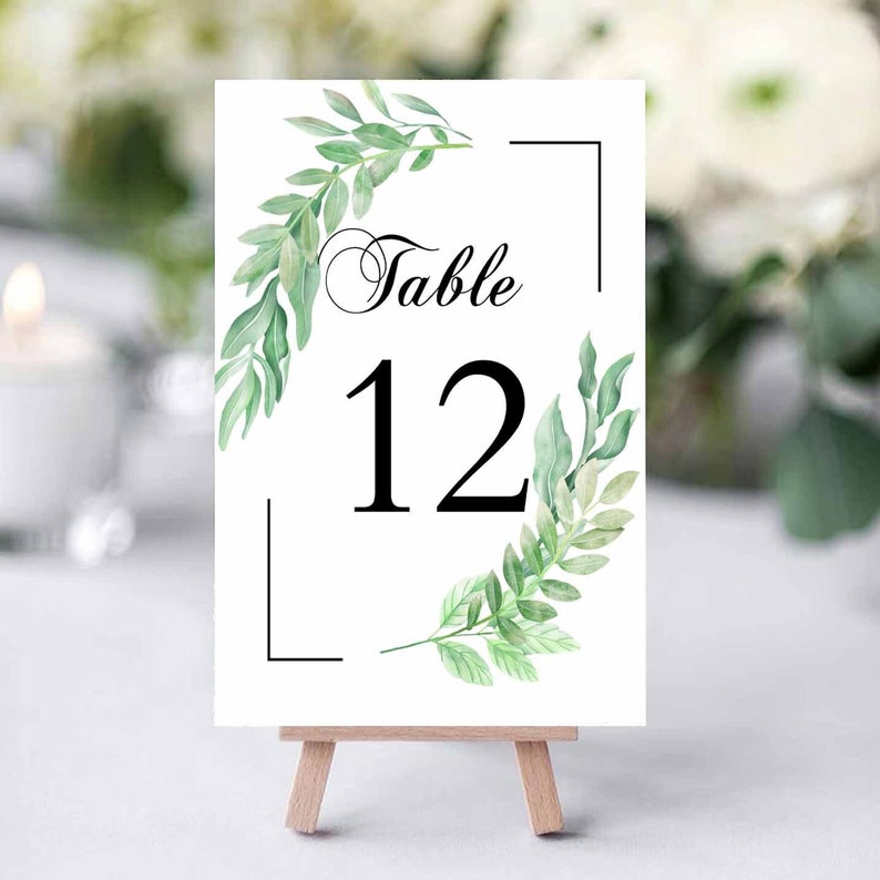Printable Table Numbers 5x7 30 Pdf Pages - Etsy