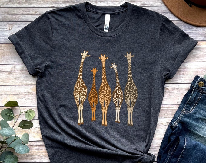 Giraffe T-shirt, Nature Lover Shirt, Animal Print Shirt, Zoo Shirt ...