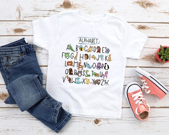 Alphabet Kid T-shirt Kindergarten Shirt Back to School - Etsy
