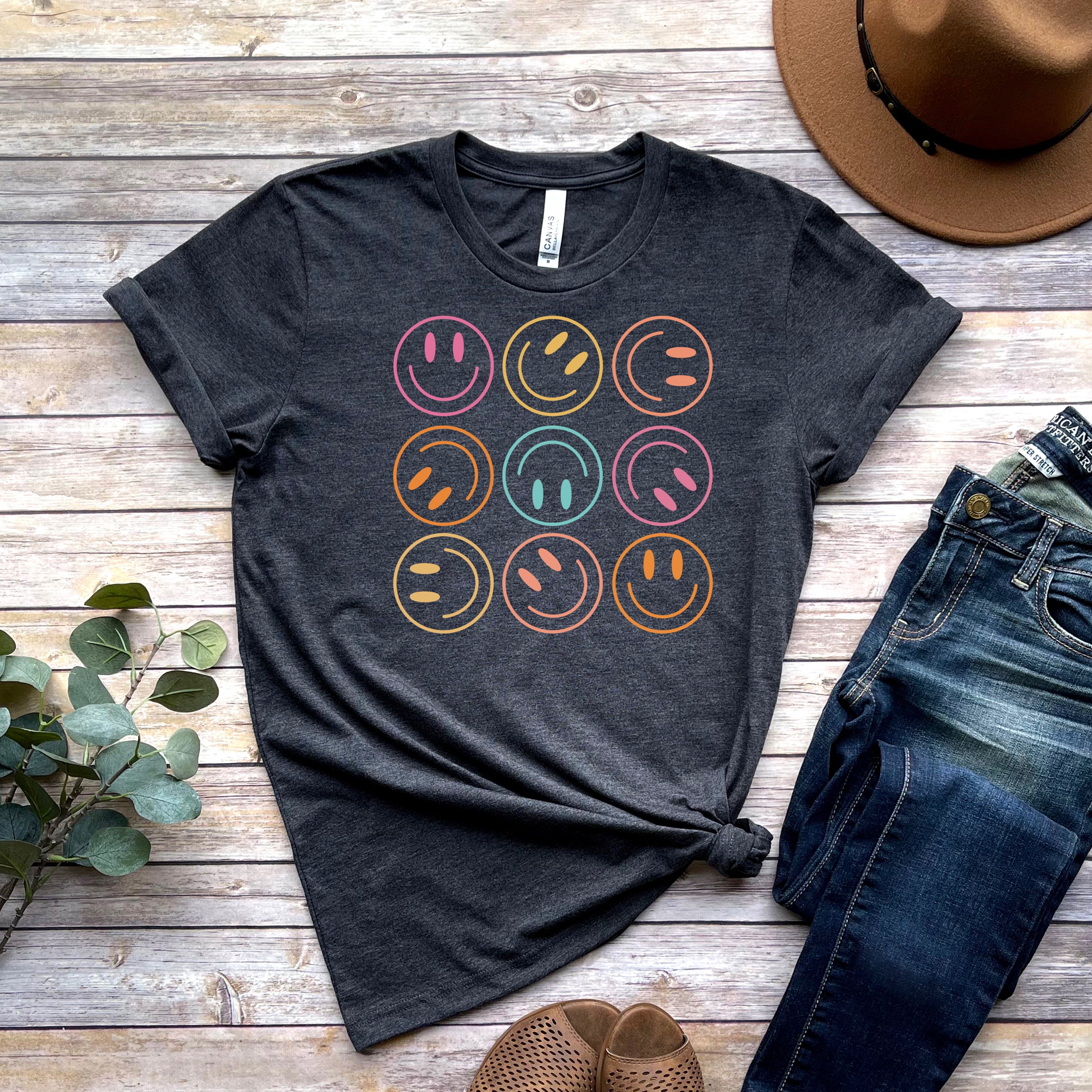 Retro Smiley Face Shirt Smile Shirt Happy Face T-shirt - Etsy