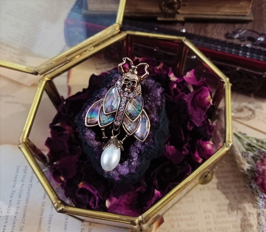 Skull Beetle Brooch Skull Bug Brooch Wicca Witchy Gothic Gift - Etsy