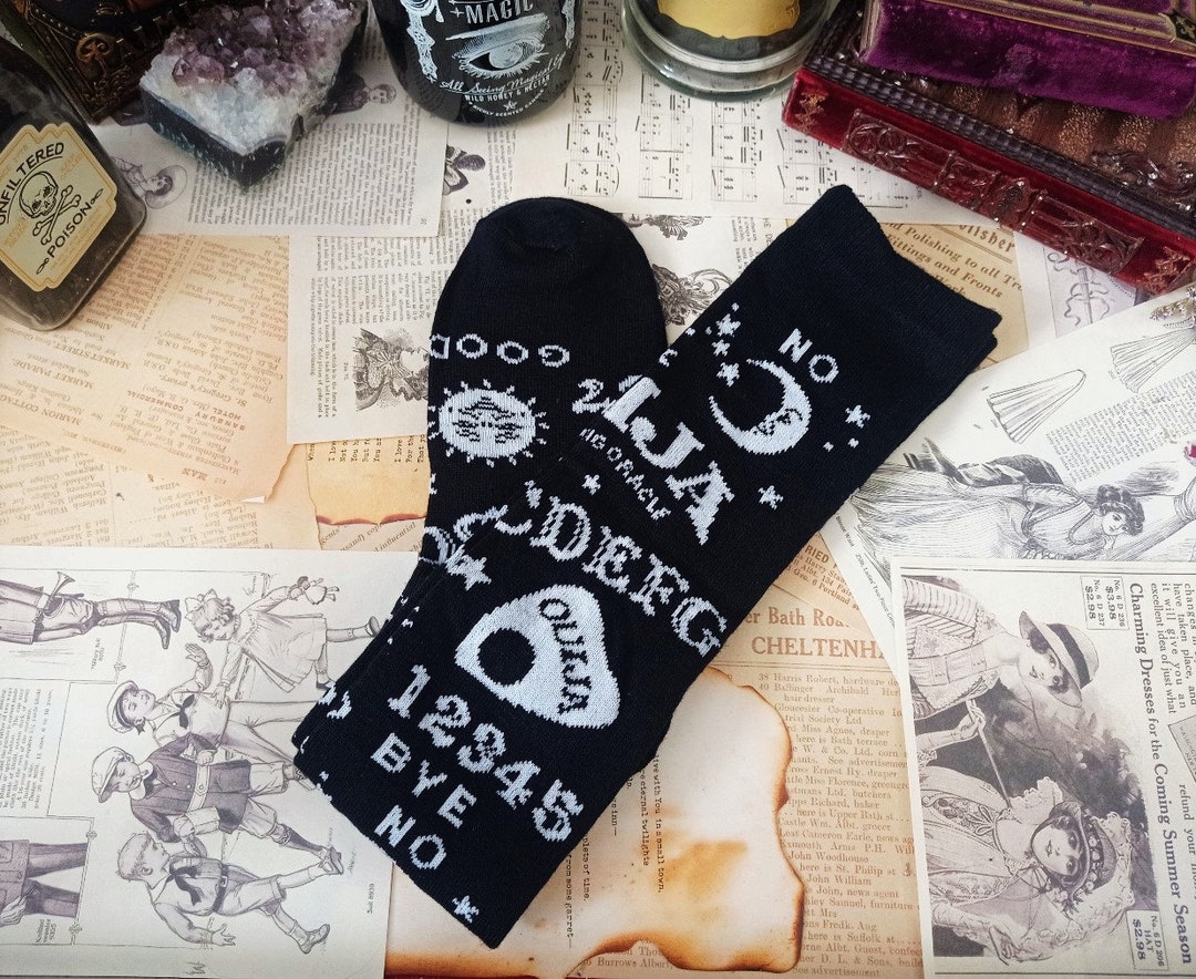 Spirit Board Overknee Socks – Overknee Witch Socks | Gothic Style ...
