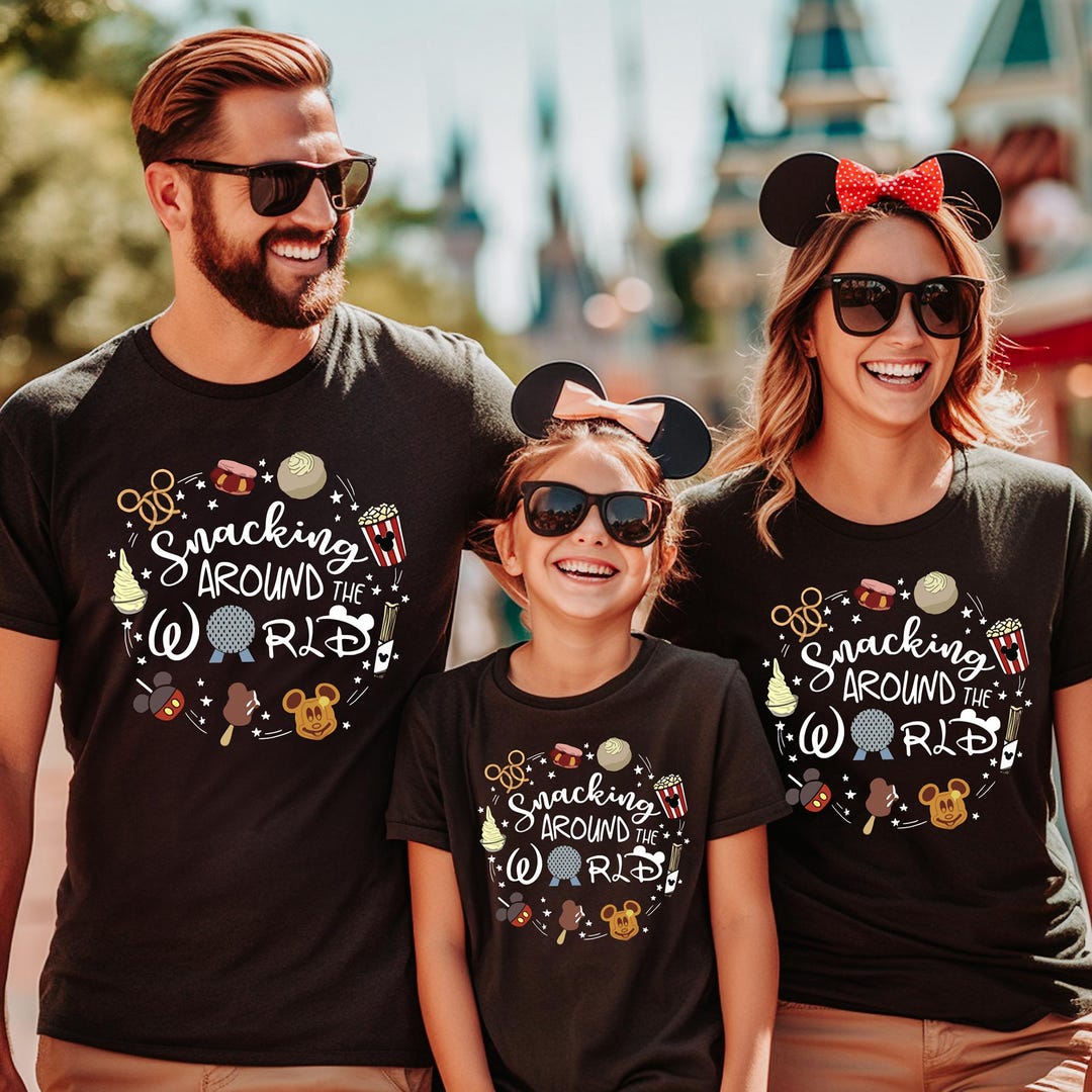 Disney Snacking Around the World T-shirt, Epcot Shirt, Matching Disney ...
