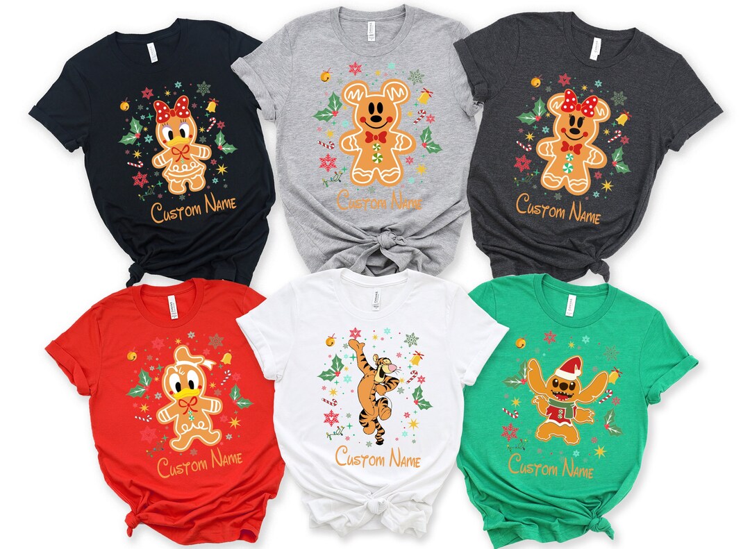 12 Disney Character Mickey and Friends Gingerbread Sweatshirt,disney ...