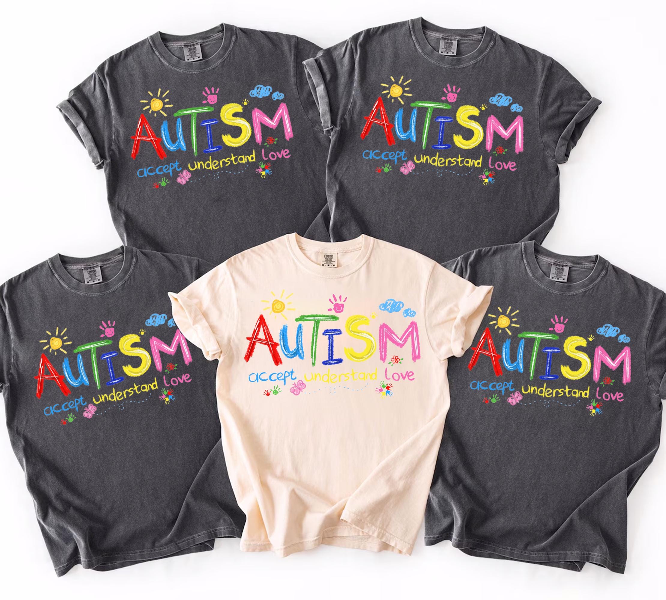 Comfort Colors Autism Awareness Shirt, Neurodiversity Accept Understand ...