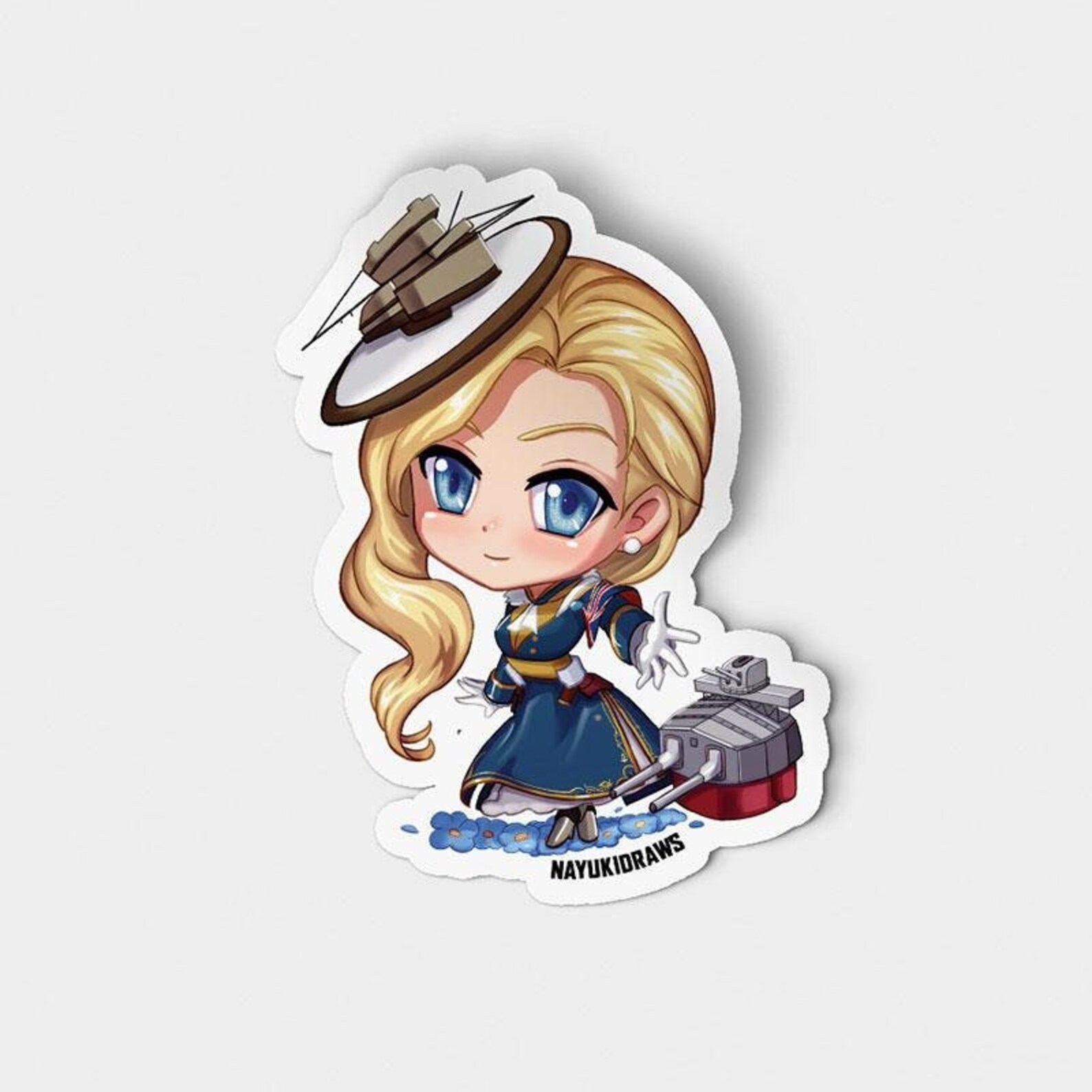 Azur Lane Cute Vinyl Sticker Fanart Anime Akagi Atago Belfast ...