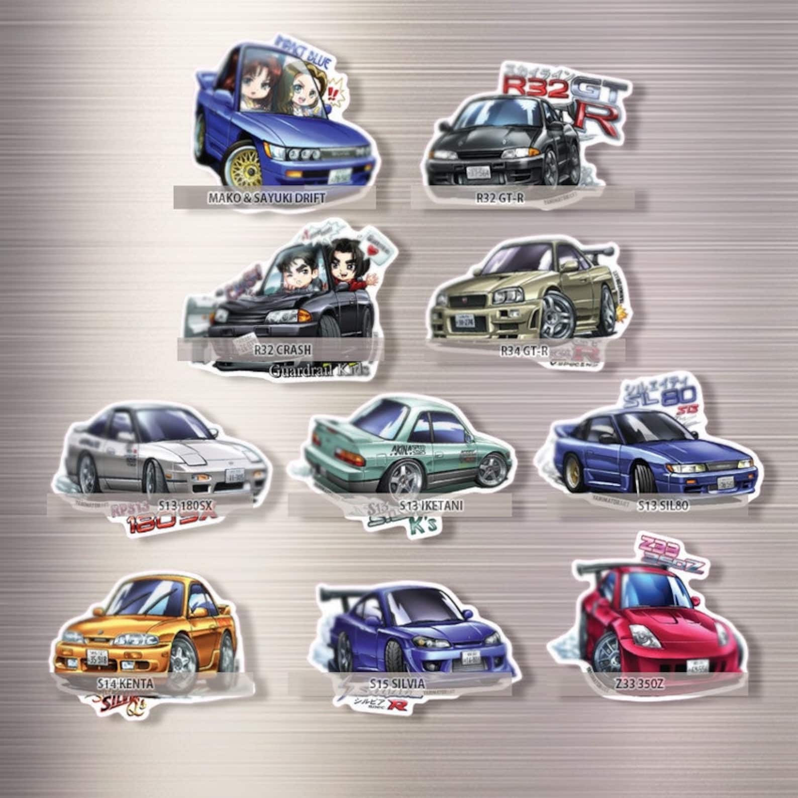 Initial D Magnets AE86 Trueno RX7 NSX Civic STI R32 R33 R34 - Etsy