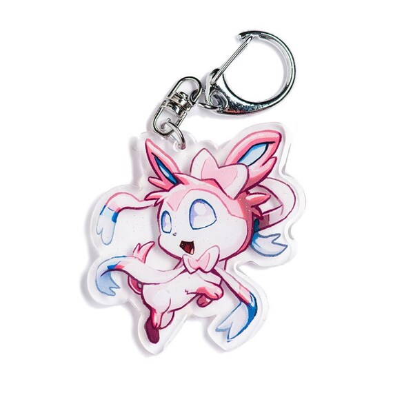 Eeveelution Sylveon Fairy Acrylic Charm Keychain Double-sided | Etsy
