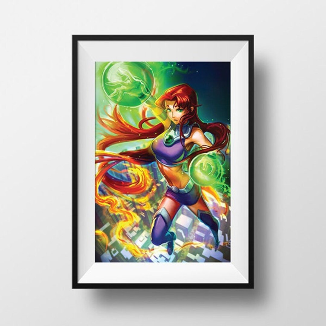 Teen Titans Starfire Poster Print Cartoon TV Animation Anime Wall Art ...