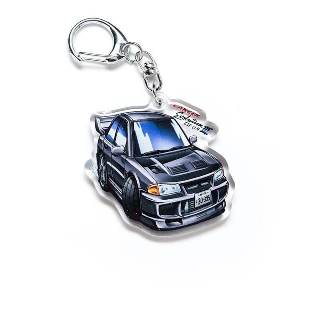 Initial D Lancer EVOLUTION III Evo 3 CE9A Black 2nd Stage Acrylic Charm ...