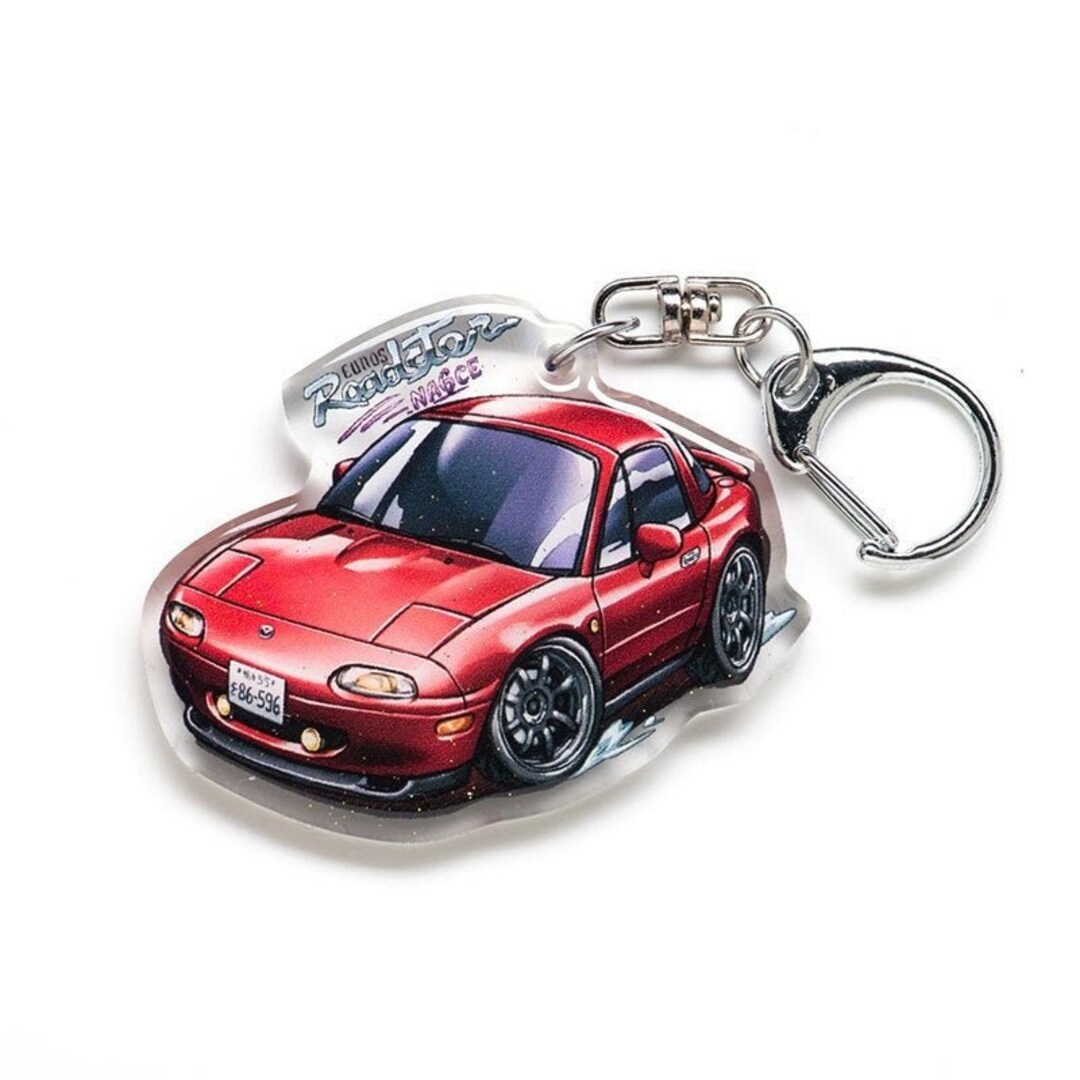 Initial D MX-5 MX5 Miata Eunos Roadster NA6CE Red Acrylic Charm ...