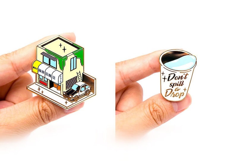 Initial D Cars Enamel Pin Tofu Shop AE86 Trueno RX7 Supra FRS - Etsy