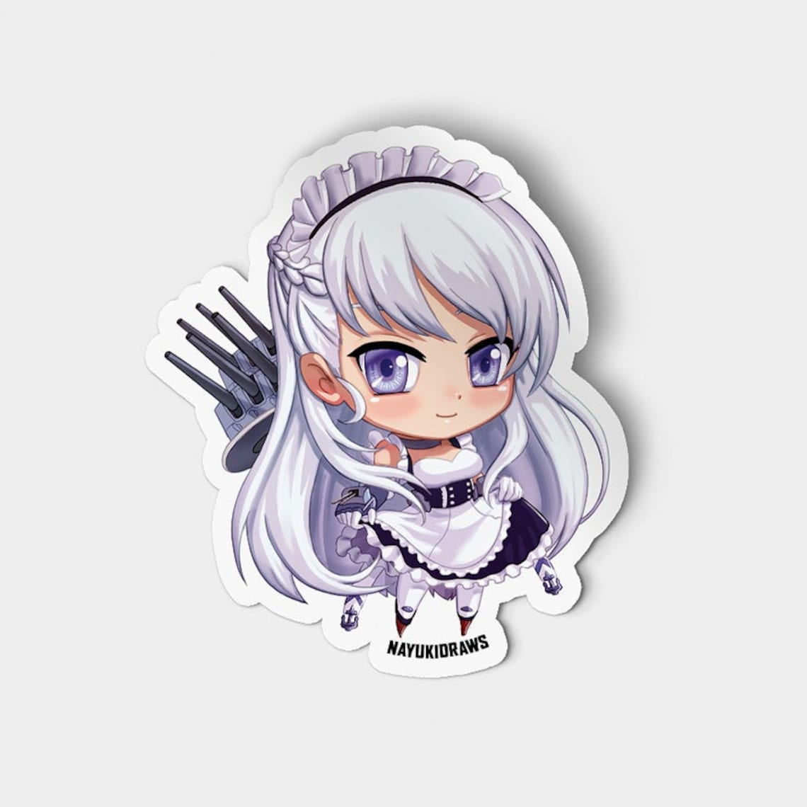 Azur Lane Cute Vinyl Sticker Fanart Anime Akagi Atago Belfast | Etsy