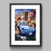 Initial D Impact Blue - Mako and Sayuki Sil80 Car Wash Manga Car Poster ...