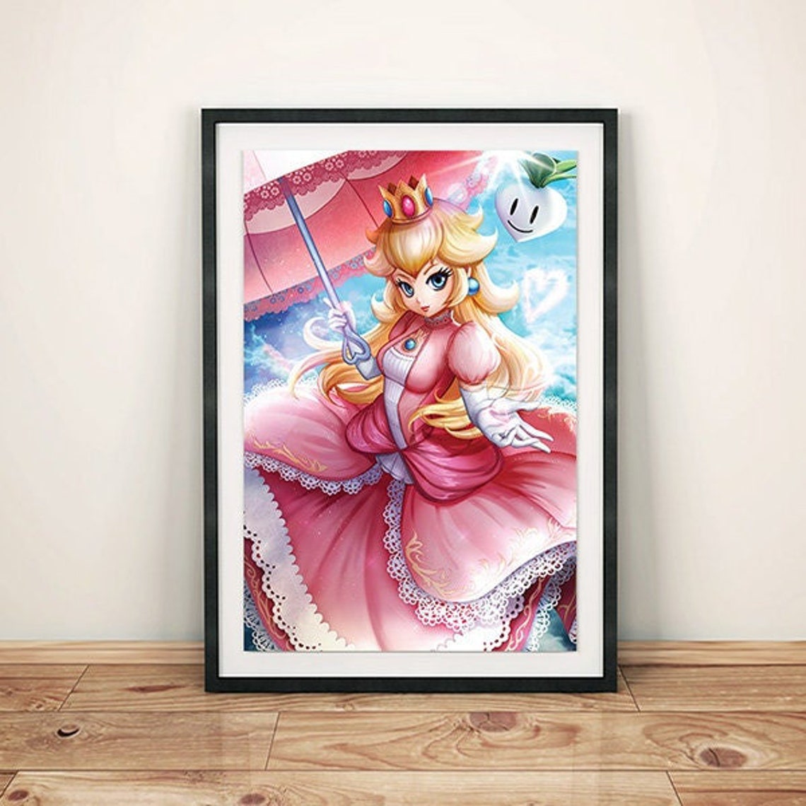 Princess Peach Poster Print Super Smash Bro Gaming Art Gamer Girl Wall ...