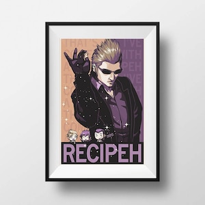 FFXV Ignis Salt Bae RECIPEH Parody Funny Poster Meme Print Wall Art ...