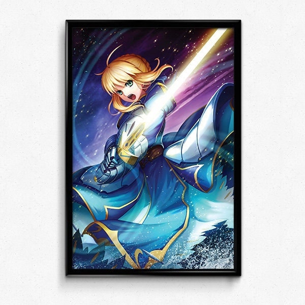 Fate Grand Order Saber Artoria Pendragon Poster Print Typemoon | Etsy