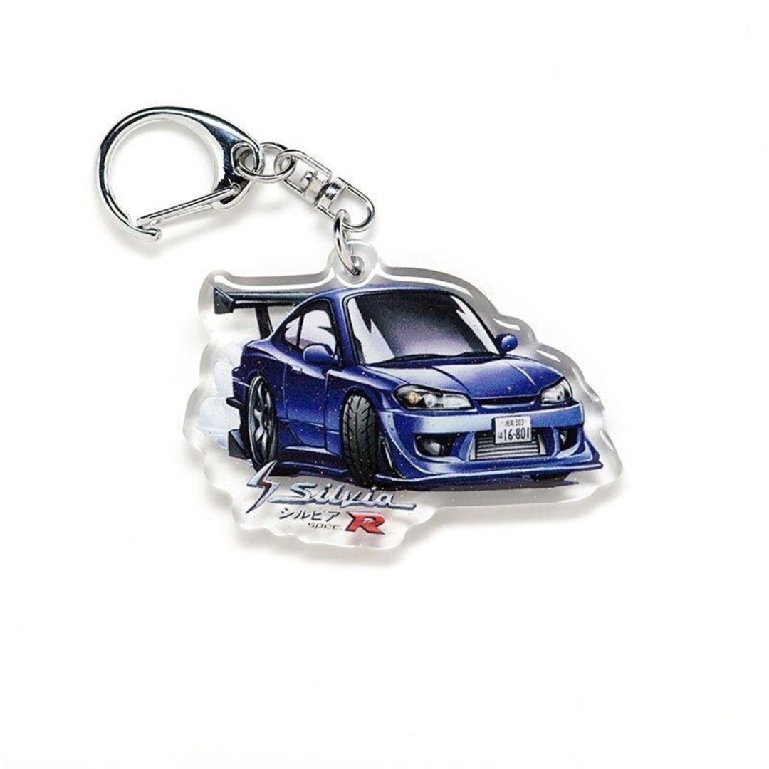 Initial D Blue Silvia S15 Spec-r 240sx 5th Stage Acrylic Charm Keychain ...