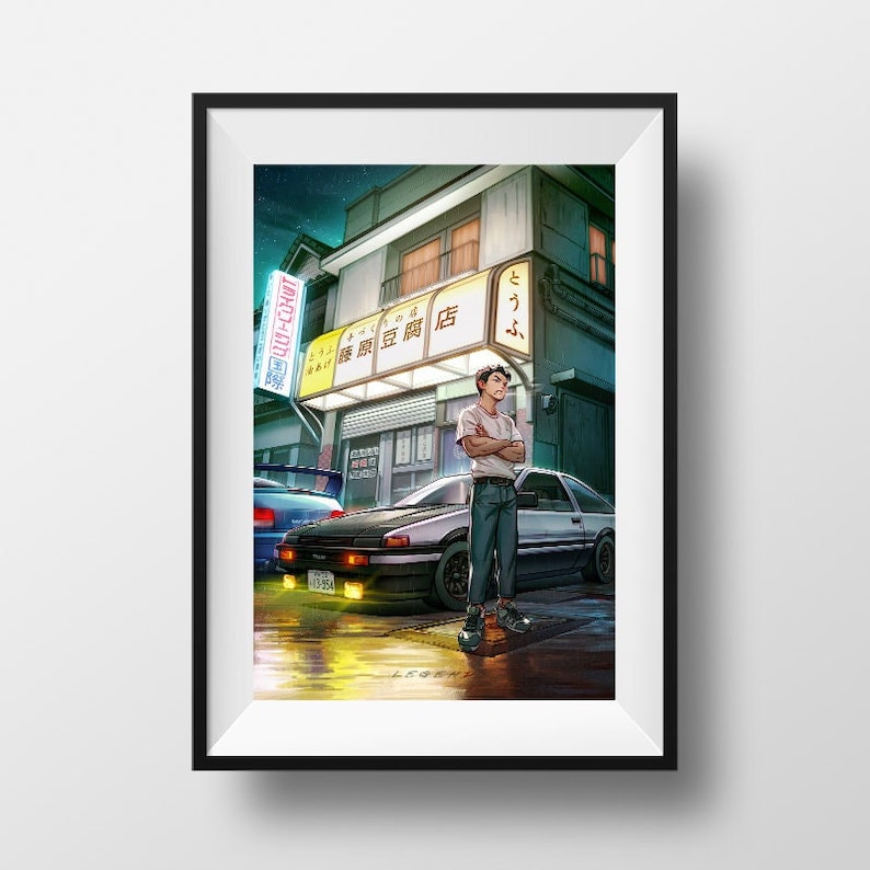 Initial D Bunta Legend Art Poster Print JDM Manga Style - Etsy