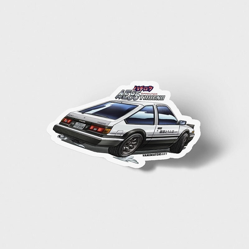 Initial D Car Vinyl Stickers 4th Stage Cars Full Set AE86 Trueno RX7 ...