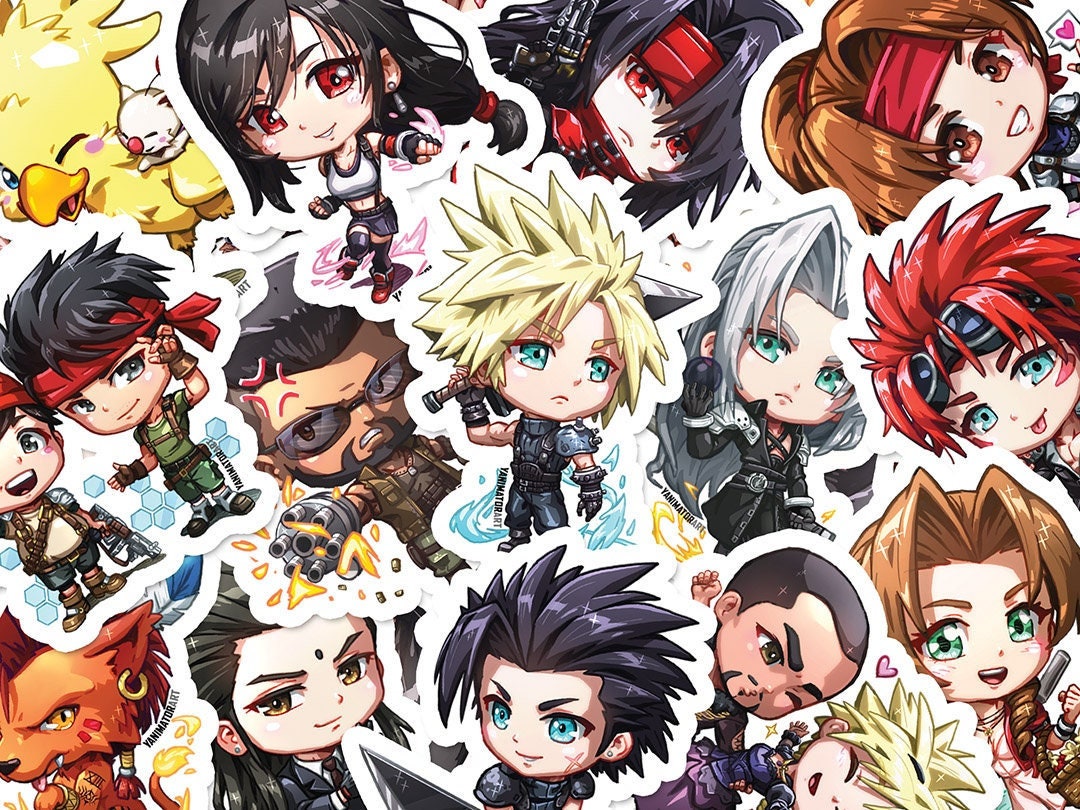 FF7 Remake Vinyl Sticker Final Fantasy Cloud Aerith Sephiroth Zack Fair ...