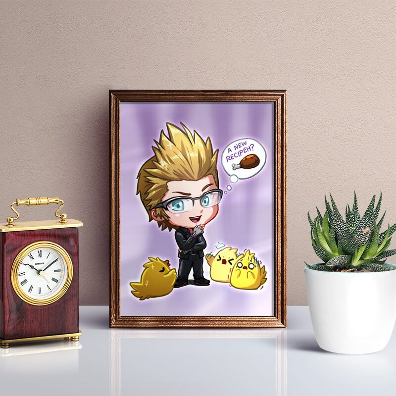 Final Fantasy 15 XV FF15 FFXV Art Print Mini Chibi Prints Gladiolus ...