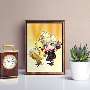 Final Fantasy 15 XV FF15 FFXV Art Print Mini Chibi Prints Gladiolus ...