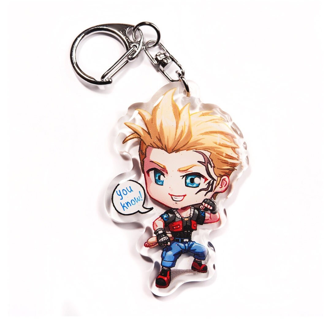 FF8 Zell Dincht Final Fantasy VIII Acrylic Keychain Charm Art JRPG ...