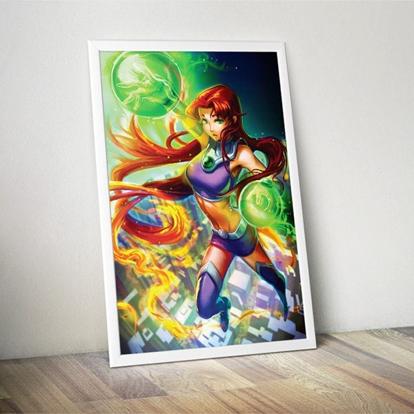 Teen Titans Starfire Poster Print Cartoon TV Animation Anime Wall Art ...
