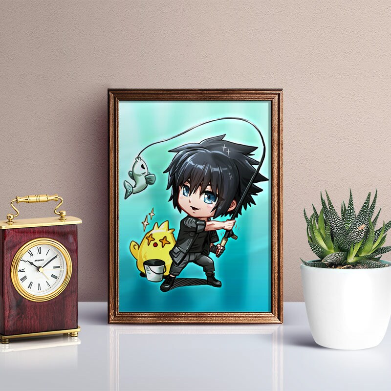 Final Fantasy 15 XV FF15 FFXV Art Print Mini Chibi Prints Gladiolus ...