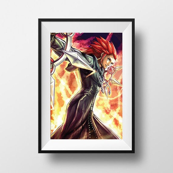 Kingdom Hearts 2 Axel Poster Print Square Enix High Gloss | Etsy
