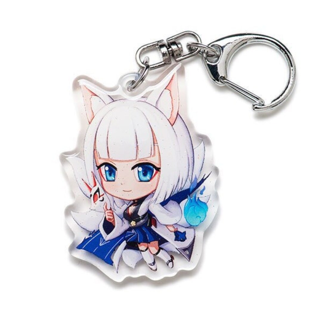 Azur Lane Acrylic Keychain Kaga Anime Charm Mobile Game Gaming Ships ...