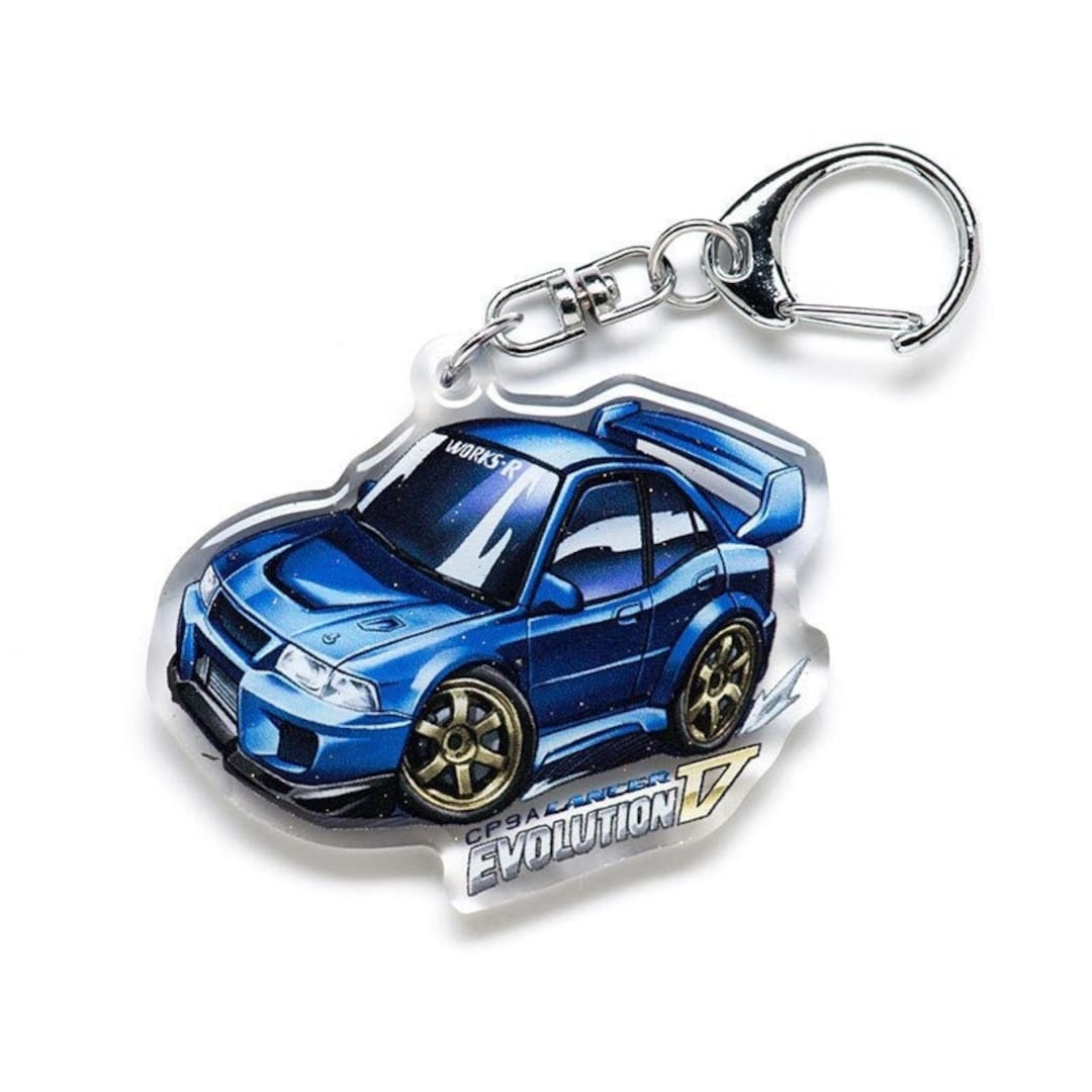 Wangan Midnight Mitsu Lancer EVO V Evolution 5 CP9A Blue Acrylic Charm ...